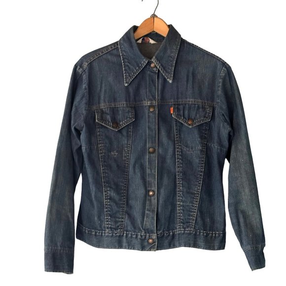 Levi's | Jackets & Coats | Vintage 7s Levis Trucker Jacket Cursive L ...